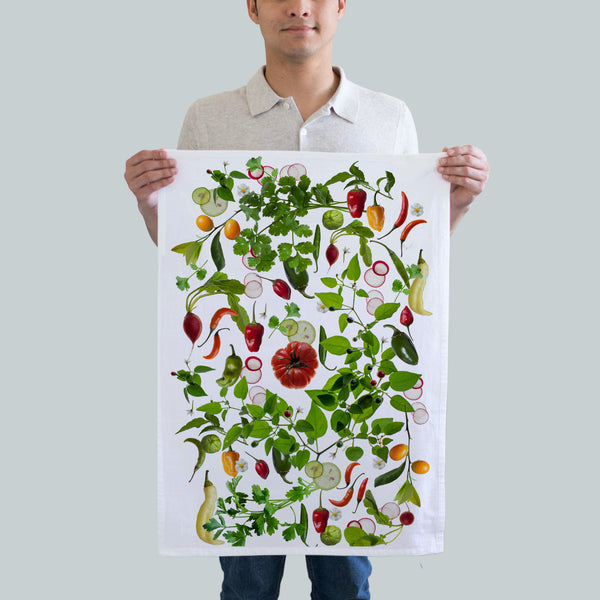 Pico Salsa Gift Set of Two Dish Towels - Red Bird's House